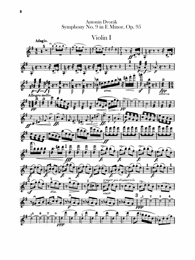 5+ +Symphony+No.+9+New+World+Symphony+String+Parts+ +Dvorak | PDF