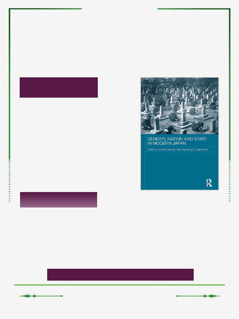 Gender Nation and State in Modern Japan ASAA Women in Asia Series 1st ...