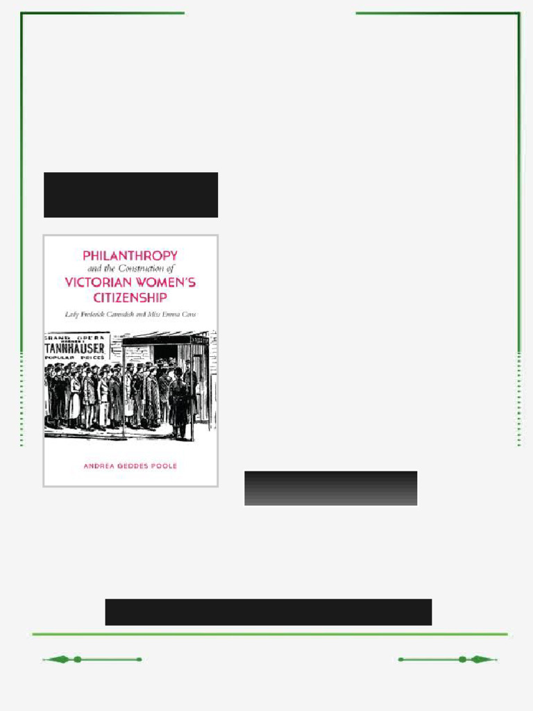 Philanthropy and the Construction of Victorian Women s Citizenship Lady ...
