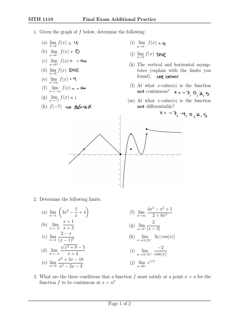 Day 1 Additional Practice Solutions | PDF | Mathematical Relations ...