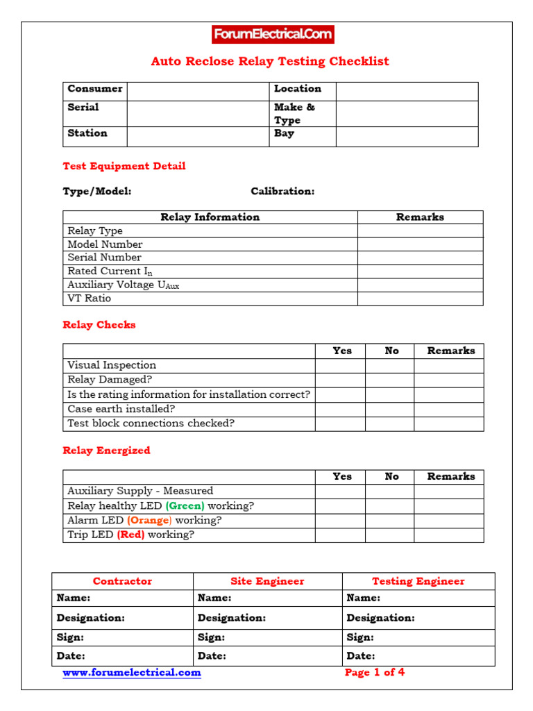 Auto Reclose Relay Testing | PDF | Relay | Computer Engineering