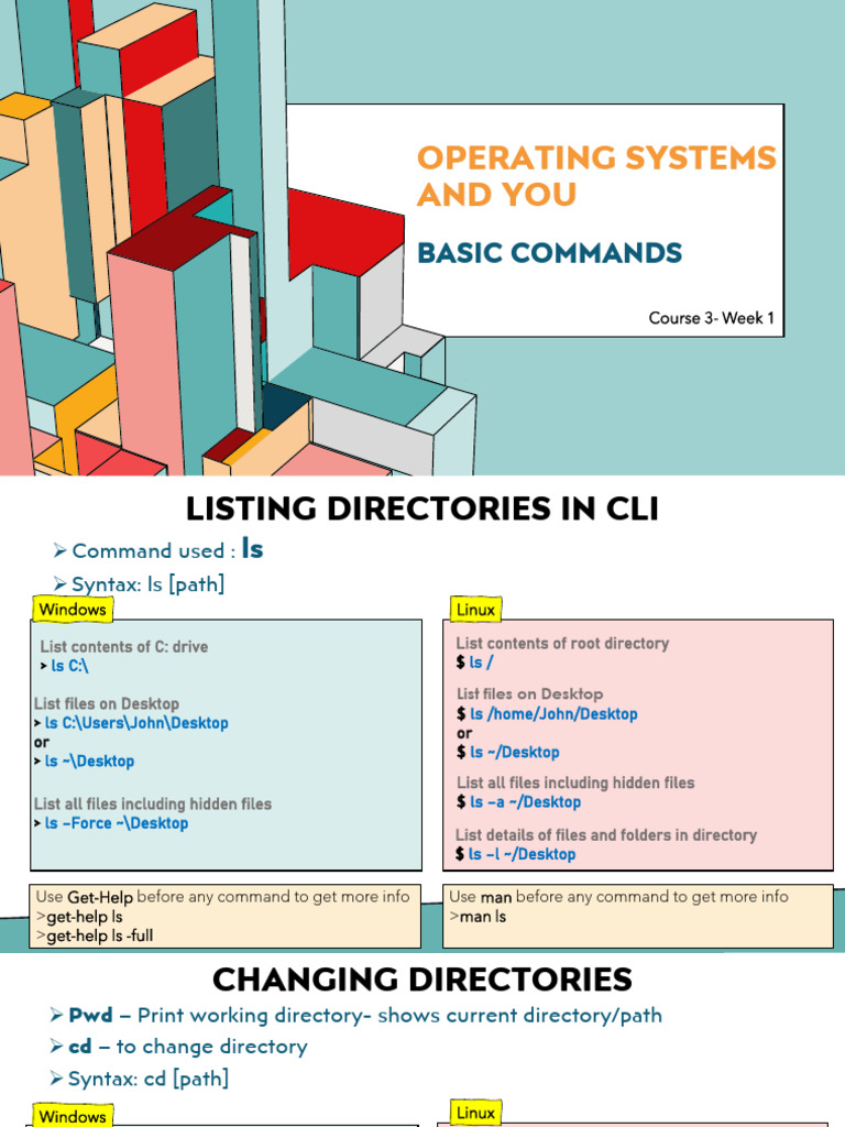 1. List of Basic Commands | PDF | Directory (Computing) | Computer File