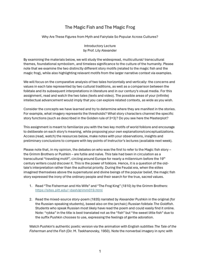 Magic Fish and Magic Frog | PDF | Fairy Tales | Mermaid