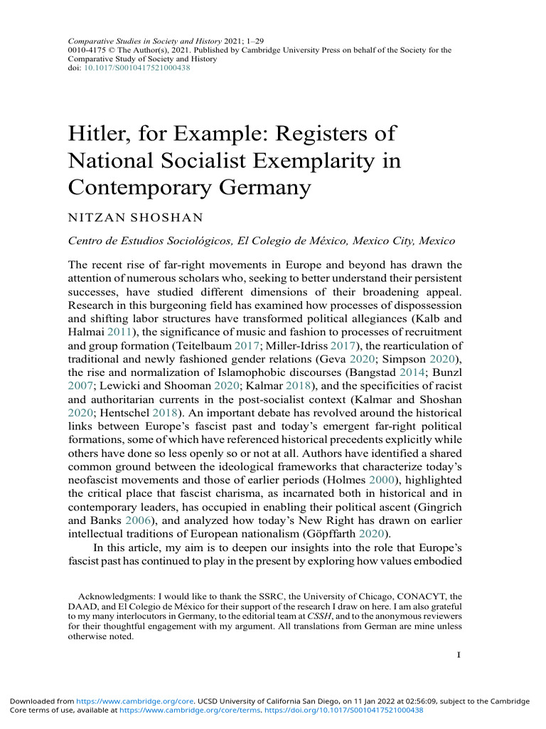 Moral Exemplarity of Hitler in Germany | PDF | Nazism | Fascism