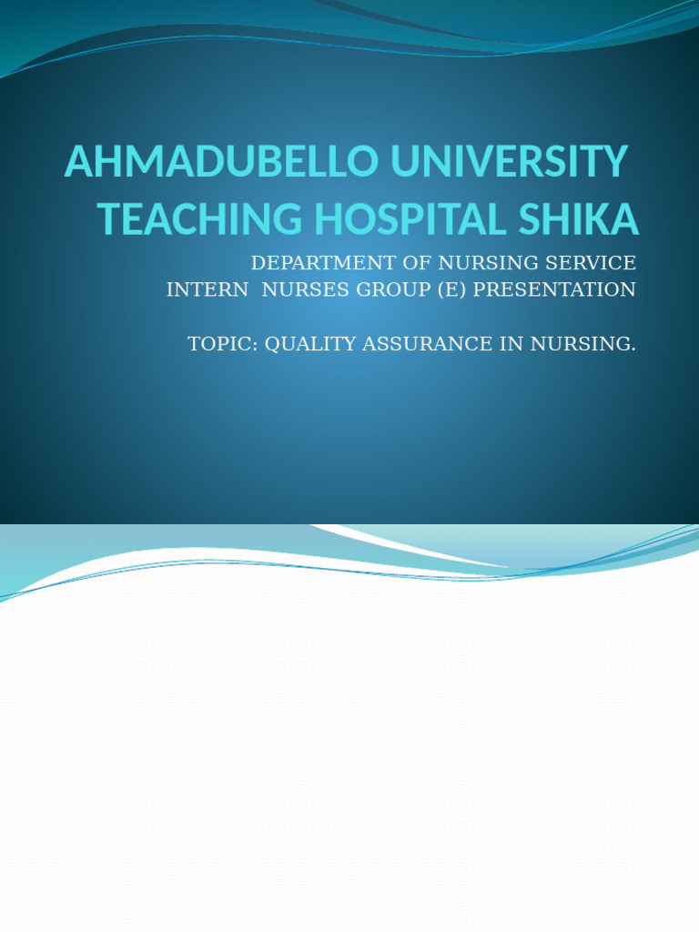 Quality Assurance | PDF | Quality Assurance | Patient Safety