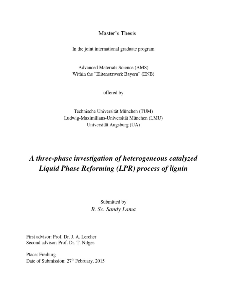 Master Thesis-Lignin degradation-Sandy Lama (M.Sc.) | PDF | Biofuel | Mass Spectrometry