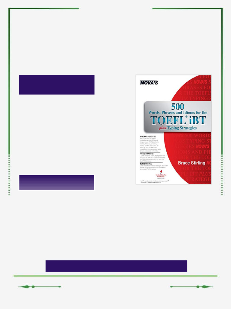 500 Words Phrases Idioms for the TOEFL iBT Plus Typing Strategies Bruce ...