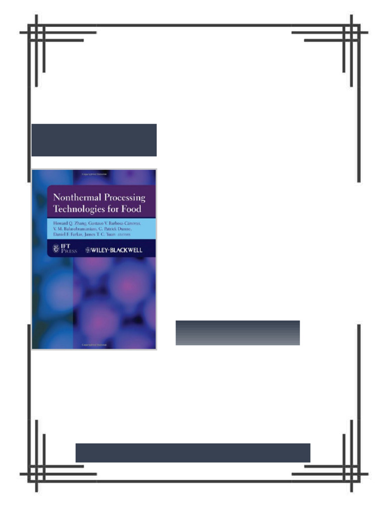 Nonthermal Processing Technologies for Food Institute of Food Technologists Series 1st Edition ...