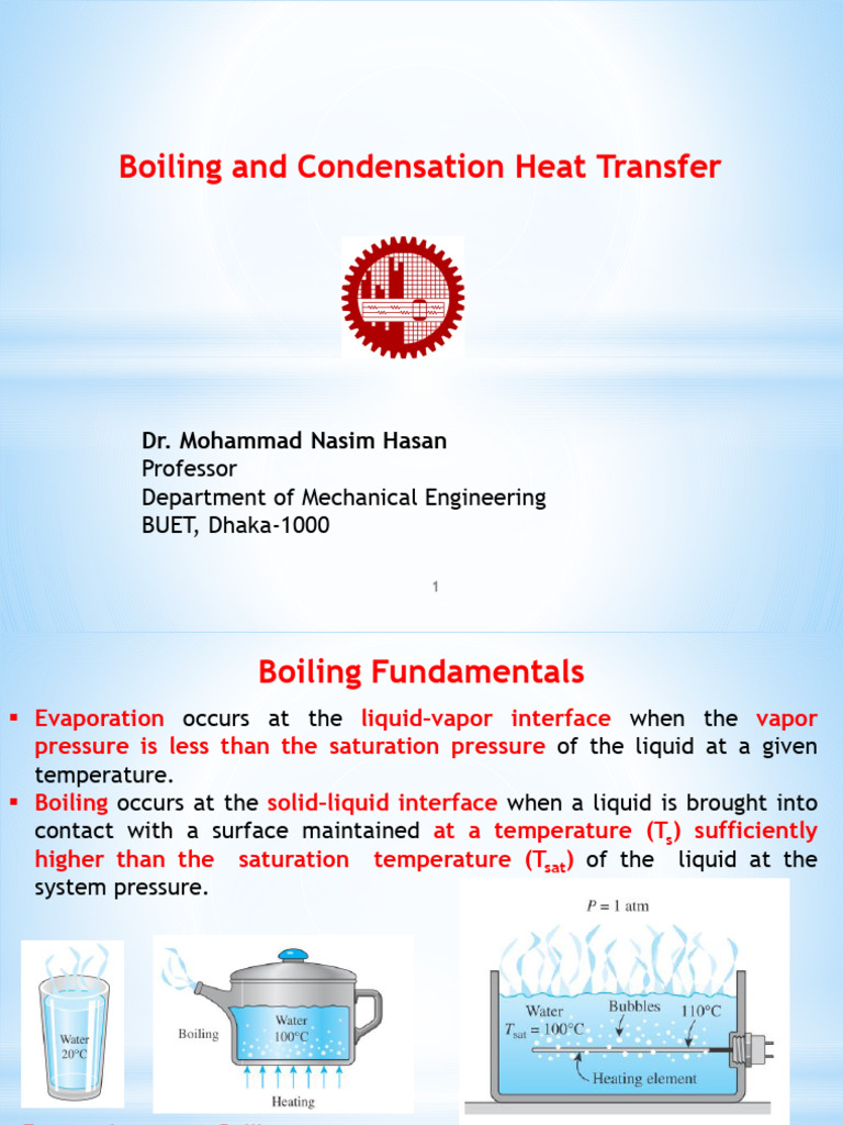 MEE333_Lecture01_Boiling and Condensation Heat Transfer | PDF | Boiling ...