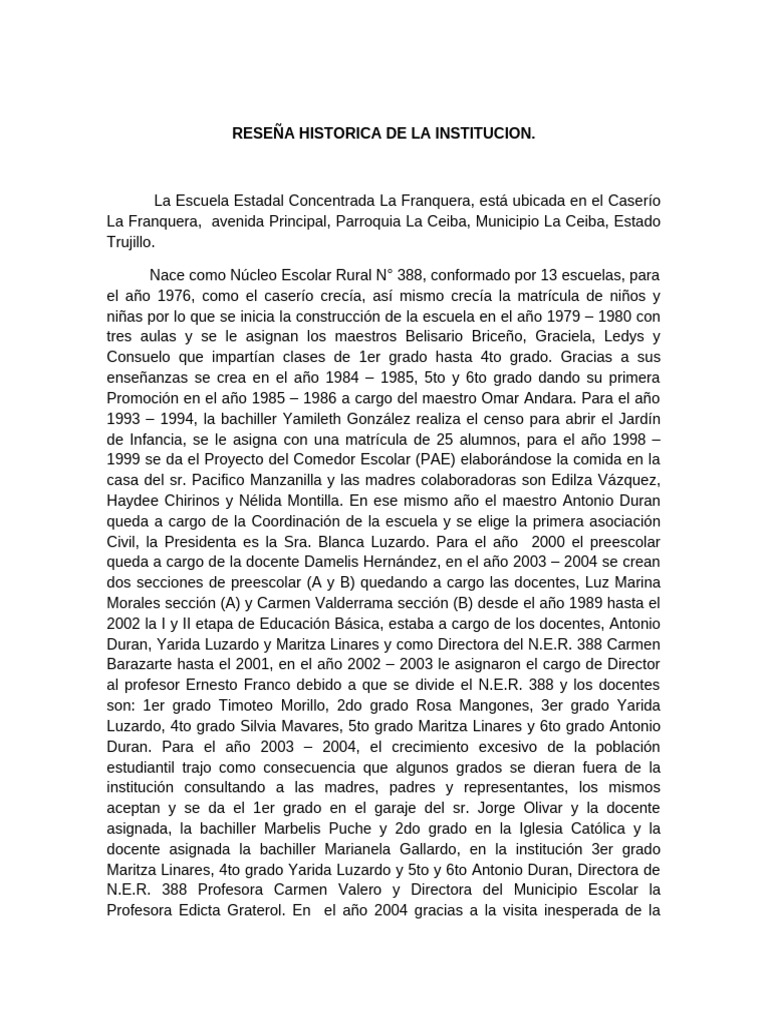 RESEÑA COMUNIDAD | PDF | Etapas educativas