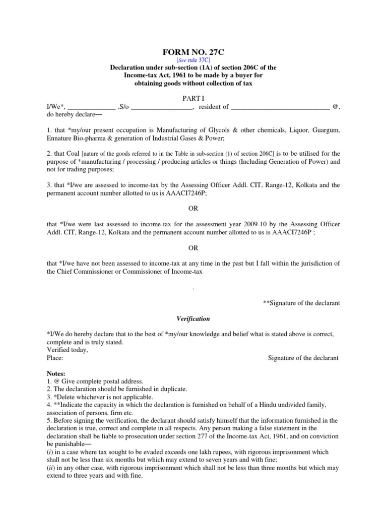 Form 27C | PDF | Taxes | Government