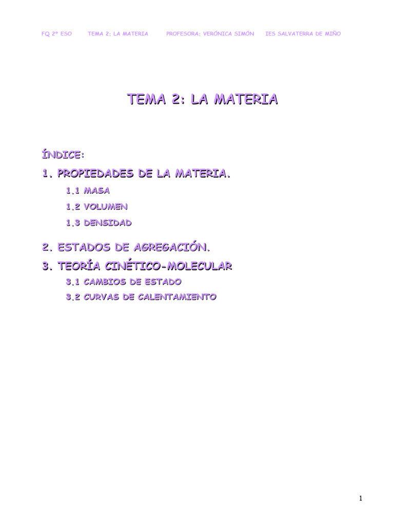 Propiedades y Estados de la Materia | PDF | Gases | Hirviendo