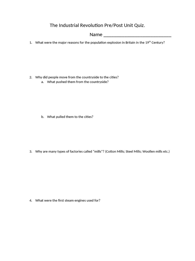 The Industrial Revolution Pre | PDF