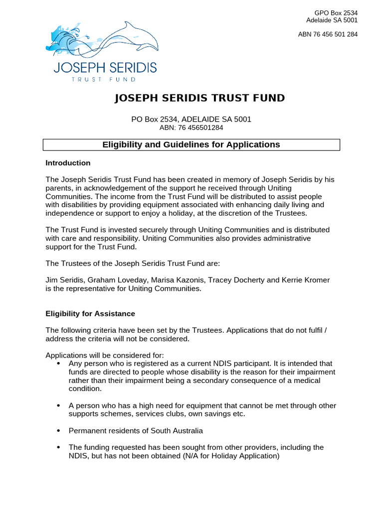 Application Eligibility and Guidelines Dec 2024 | PDF