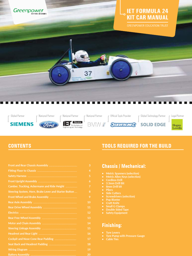 F24 Kit Car Manual v3.2.1 1 Compressed | PDF | Screw | Drill