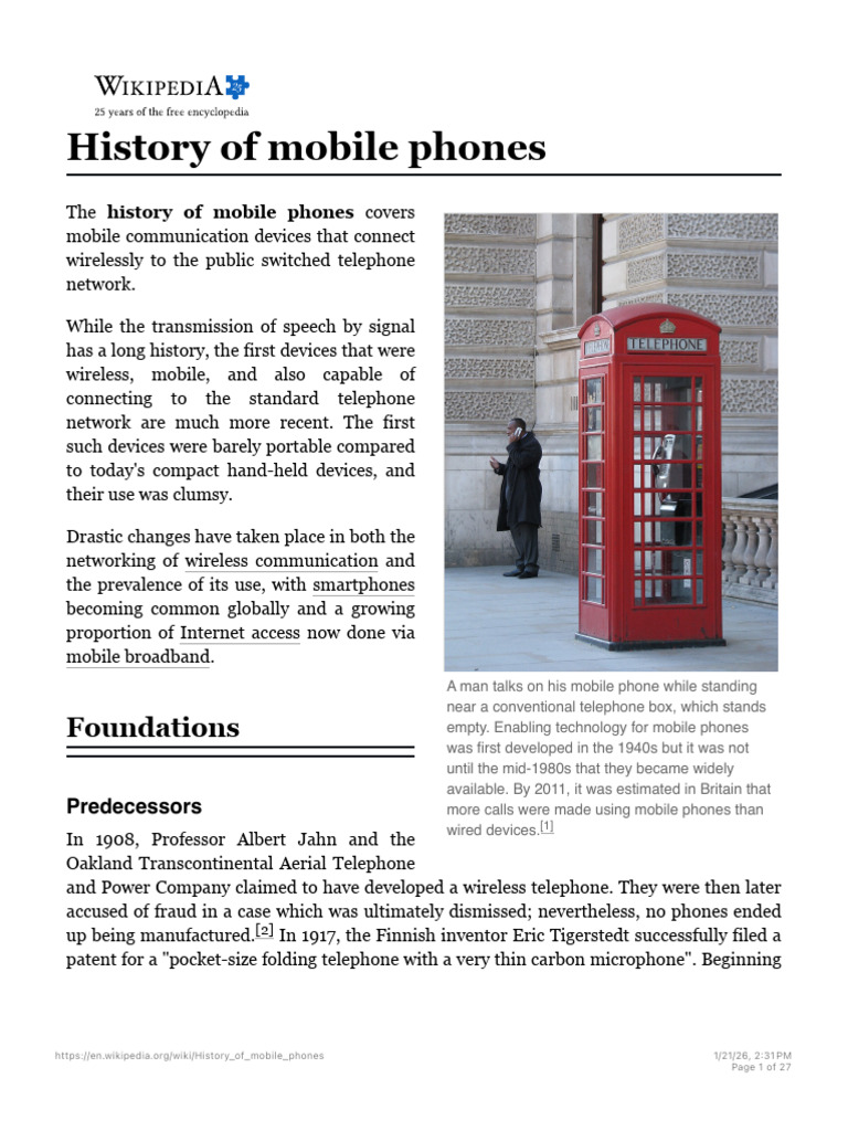 History of Mobile Phones Explained | PDF | High Speed Packet Access | 3 G