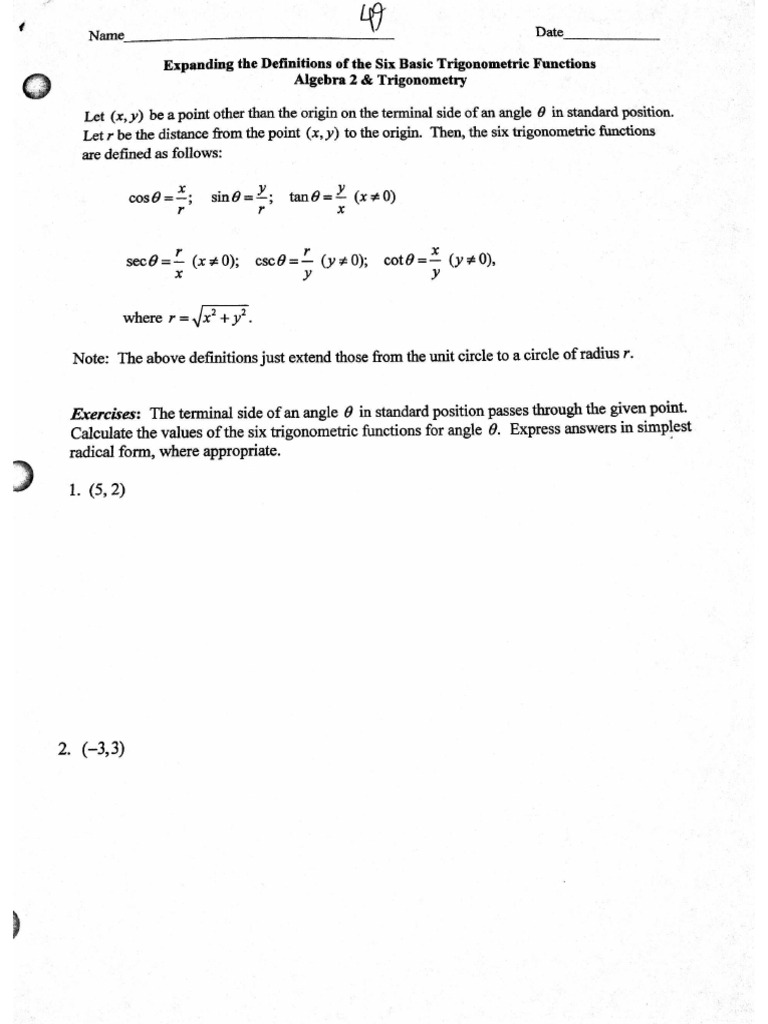 10 Expanding The Six Trig Functions | PDF