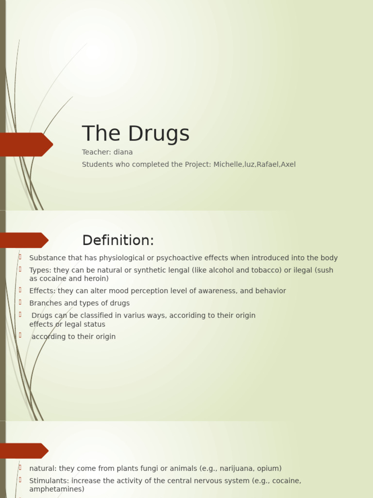 Understanding Drugs: Types and Effects | PDF