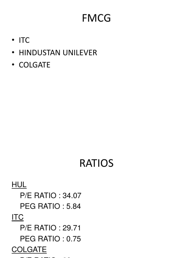 ITC vs HUL PEG Ratios Comparison | PDF | Finance & Money Management ...
