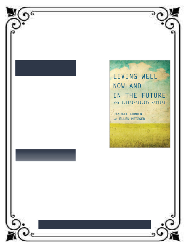 Living Well Now and in the Future Why Sustainability Matters The MIT ...