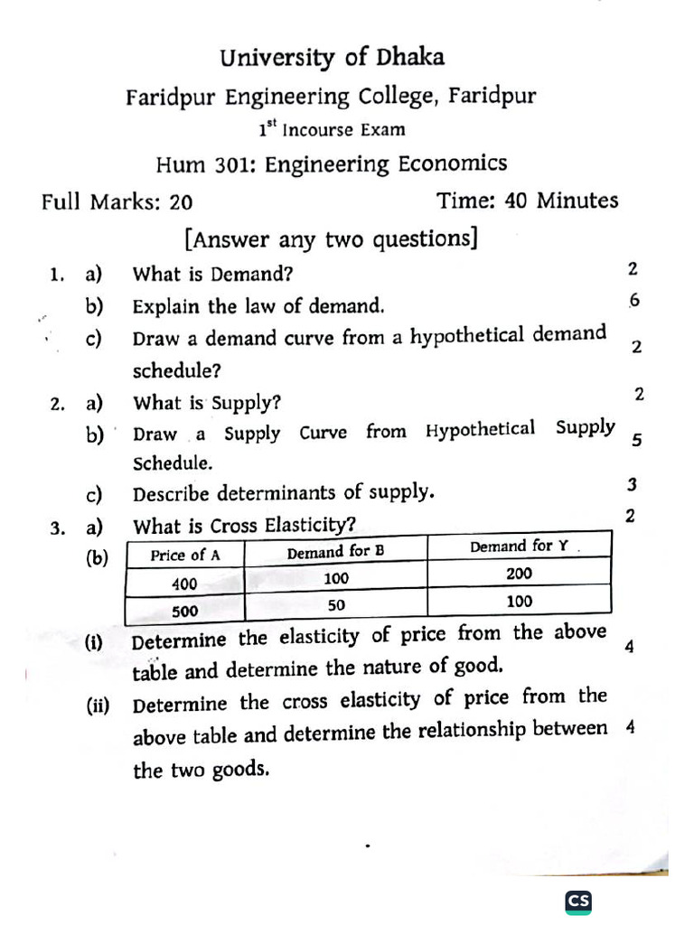 1st in Course Exam FEC | PDF