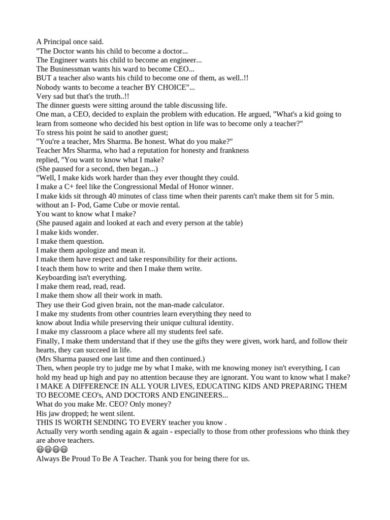 A Principal Once Said | PDF