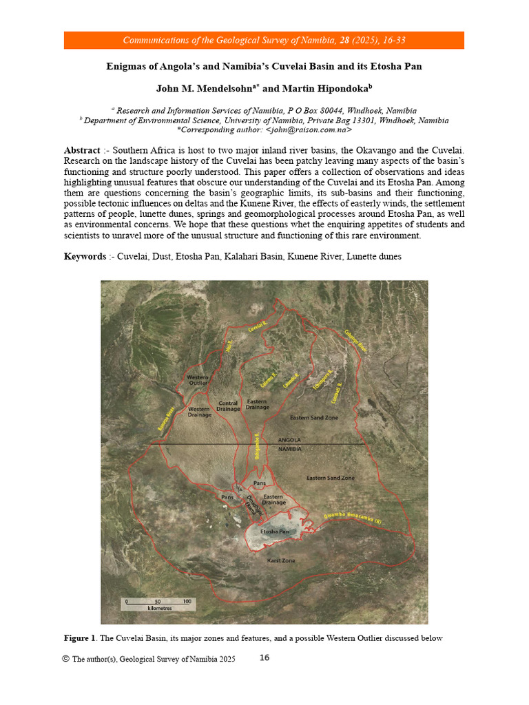 11b_Mendelsohn & Hipondoka_2025_Cuvelai Basin and Etosha Pan | PDF ...