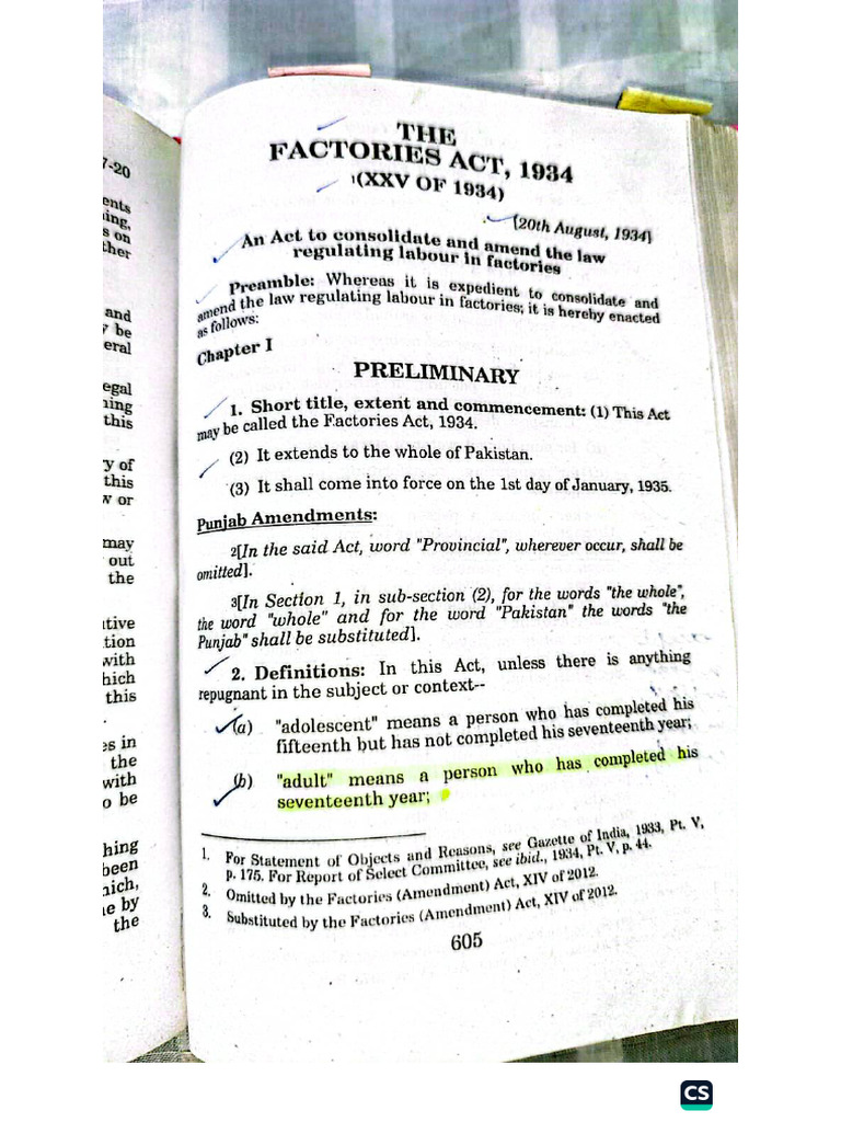 Factories Act | PDF