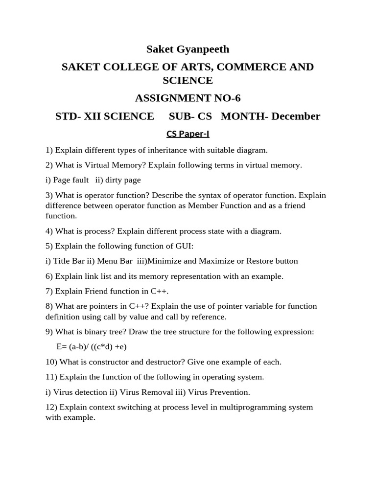 December Assignment | PDF | Pointer (Computer Programming ...