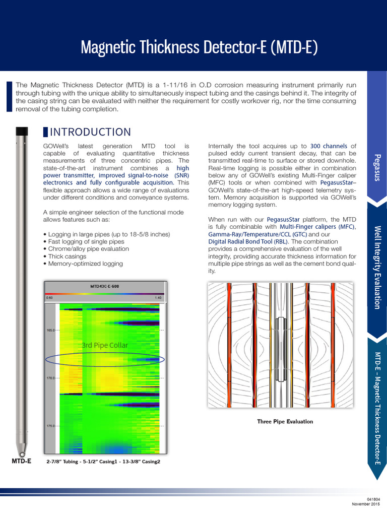 MTD Magnetic Thickness Detector (1) | PDF | Pipe (Fluid Conveyance)