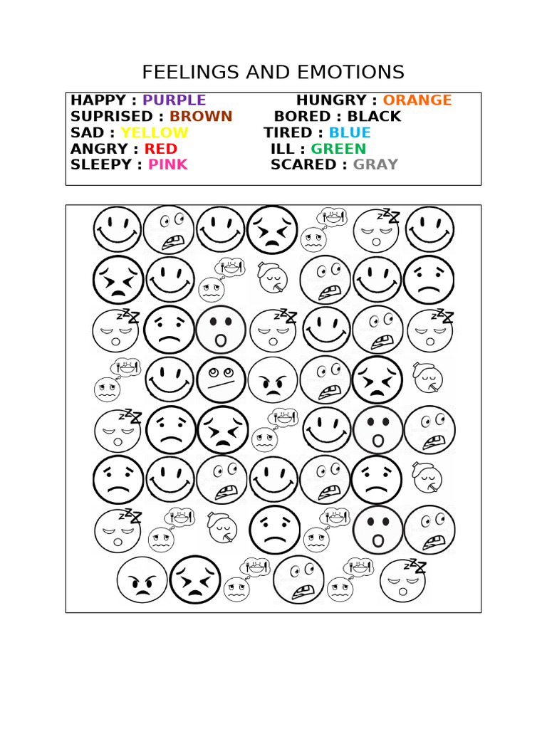 Color-Coded Emotions Chart | PDF