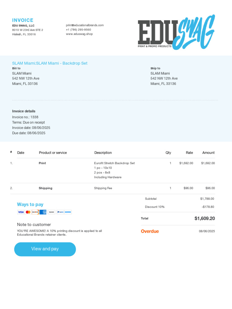 SLAM Miami - Backdrop Set (1) | PDF