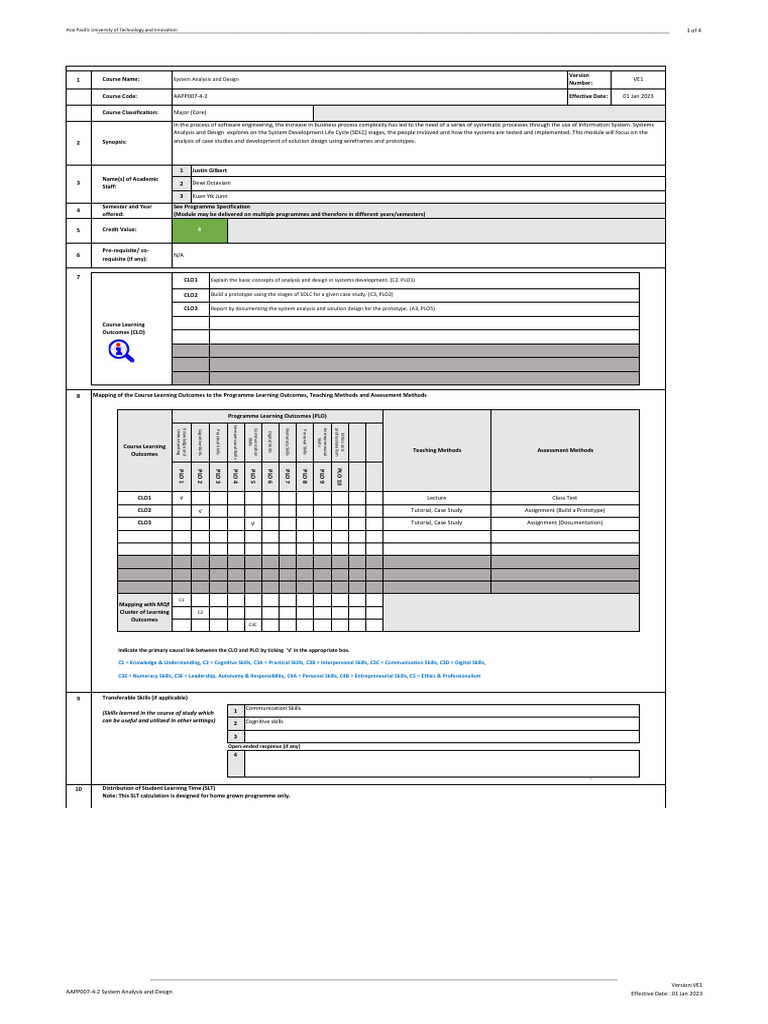 AAPP007!4!2 System Analysis and Design (VE1)1 January 2023 | PDF | Software Engineering | Computing