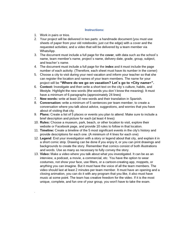 Final Project for English v Students | PDF