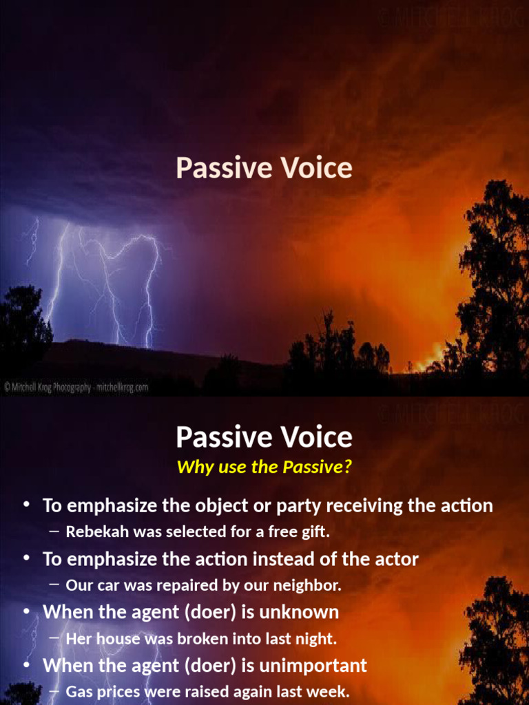 Passive Voice | PDF | Verb | Syntax