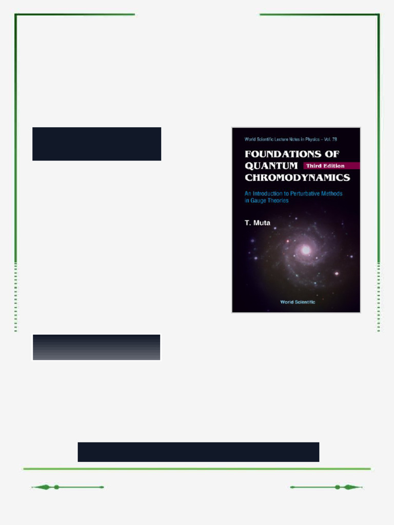 Foundations Of Quantum Chromodynamics An Introduction to Perturbative ...