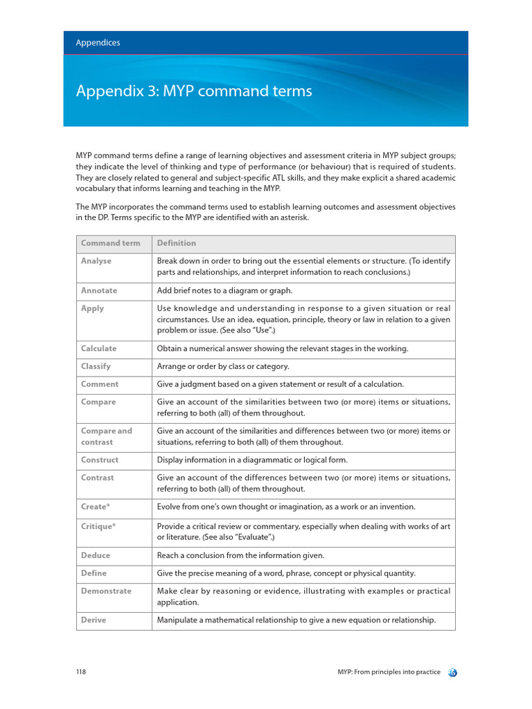 Command Terms | PDF | Argument | Reason