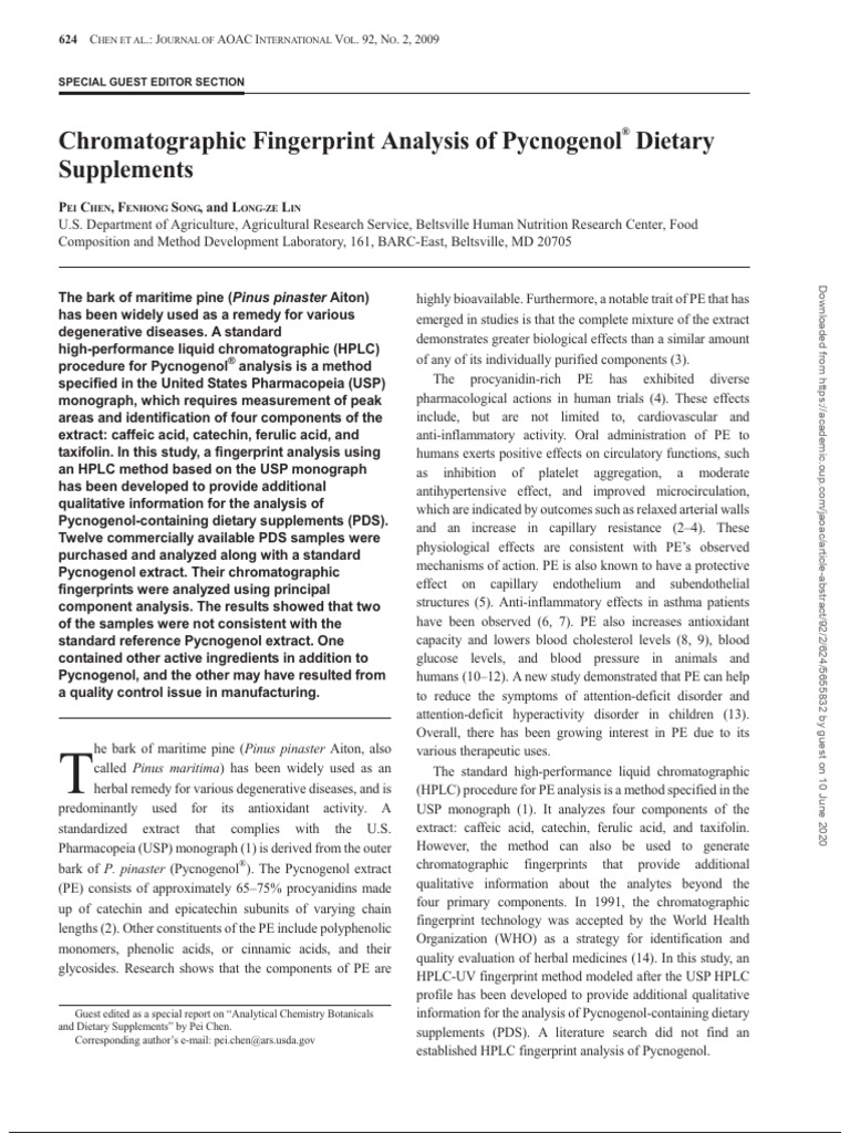 Chen 2009 | PDF | High Performance Liquid Chromatography