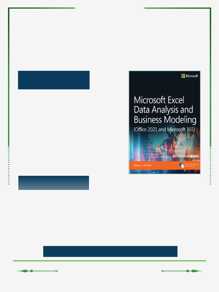 Microsoft Excel Data Analysis and Business Modeling Office 2021 and ...