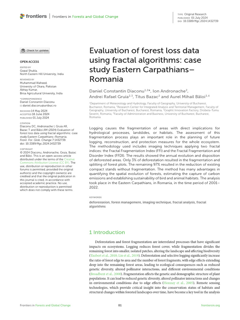 Evaluation of Forest Loss Data Using Fra | PDF | Deforestation | Landscape