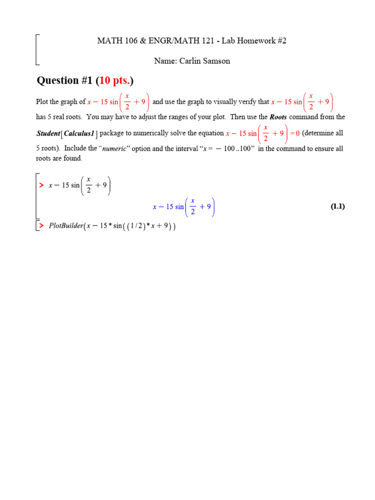 HW2 Complete Calculus | PDF | Function (Mathematics) | Mathematical Objects