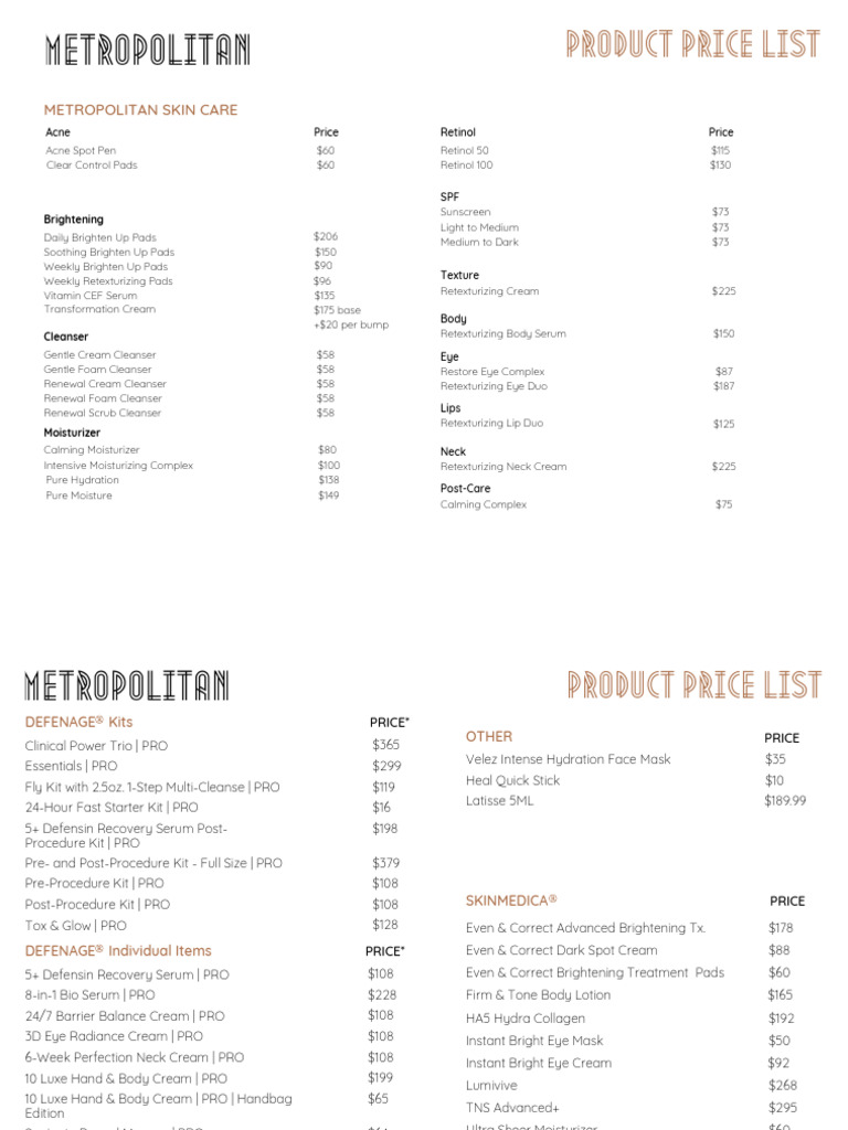 Product Price List - updated 11926_20260121_160254_0000 | PDF | Skin ...