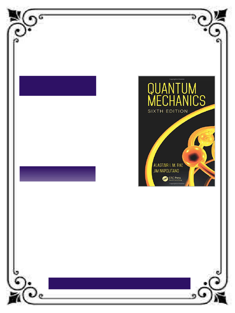 Quantum Mechanics 6th Edition Alastair I. M. Rae ebook fully hyperlinked ebook | PDF ...