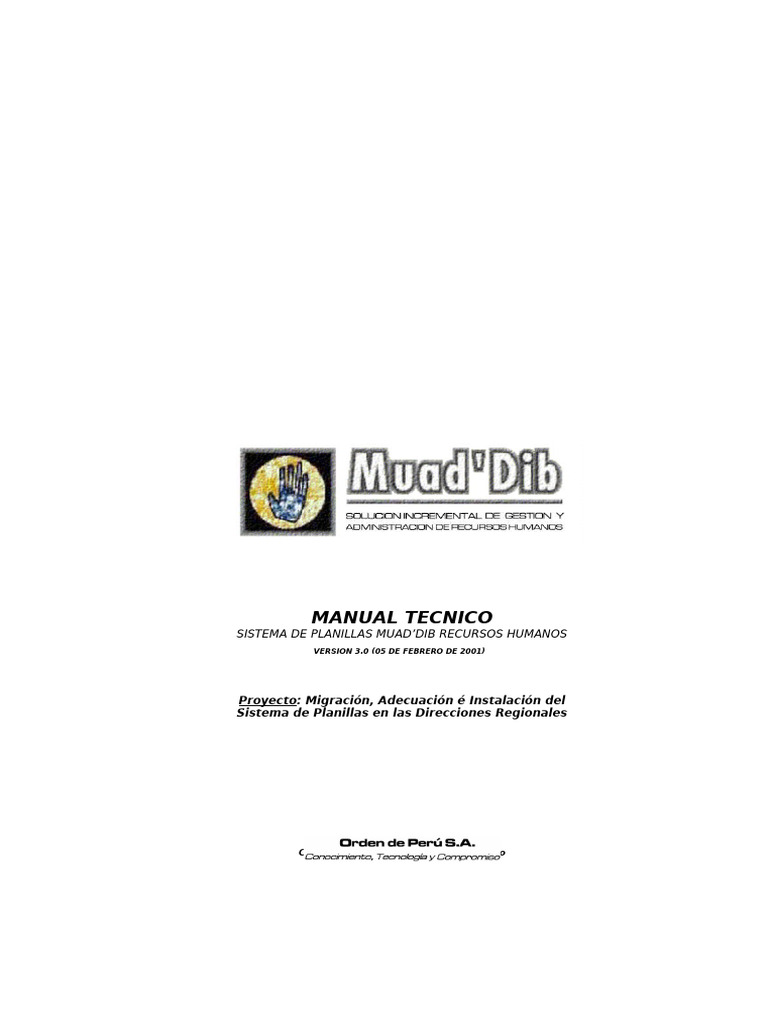 Manual Tecnico - Sistema de Planillas | PDF | Programación | Programa ...