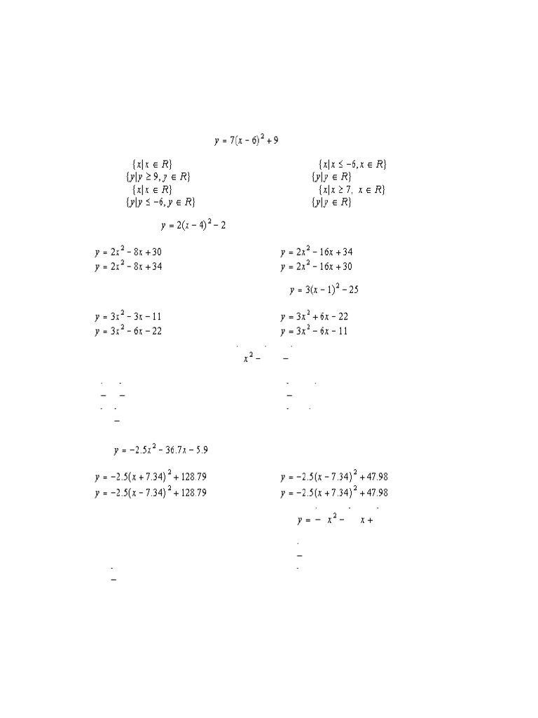 Review Midyear | PDF | Quadratic Equation | Area