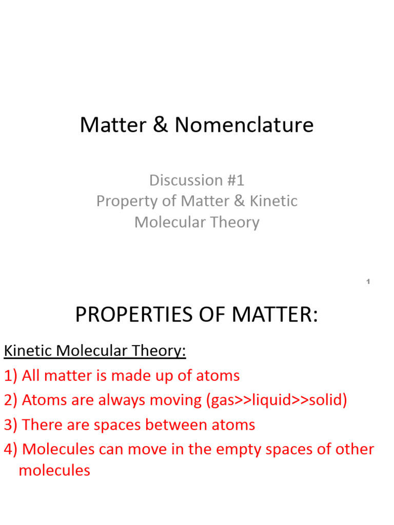 Unit 1 Matter & Nomenclature Discussions #1-5 | PDF | Ion | Chemical ...