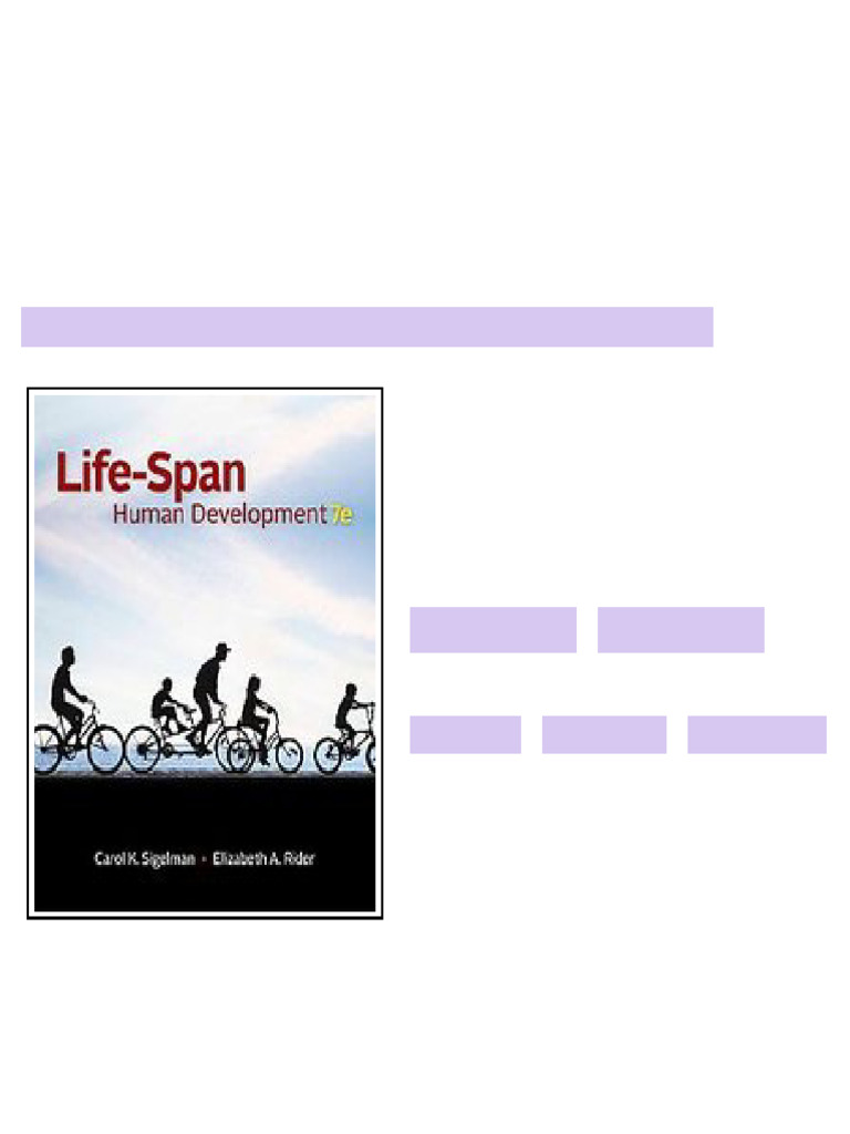 Life-Span Human Development Sigelman 7th Edition Test Bank full digital ...