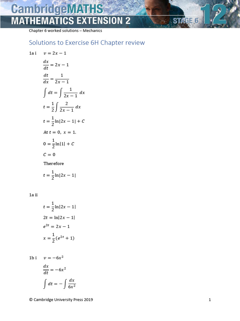 Mechanics Chapter 6 Solutions | PDF | Acceleration | Dynamics (Mechanics)