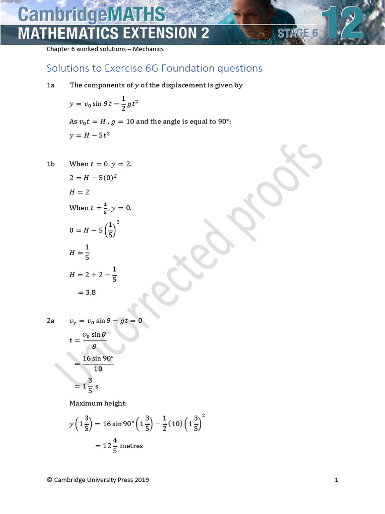 Mechanics Worked Solutions Chapter 6 | PDF | Physical Phenomena ...