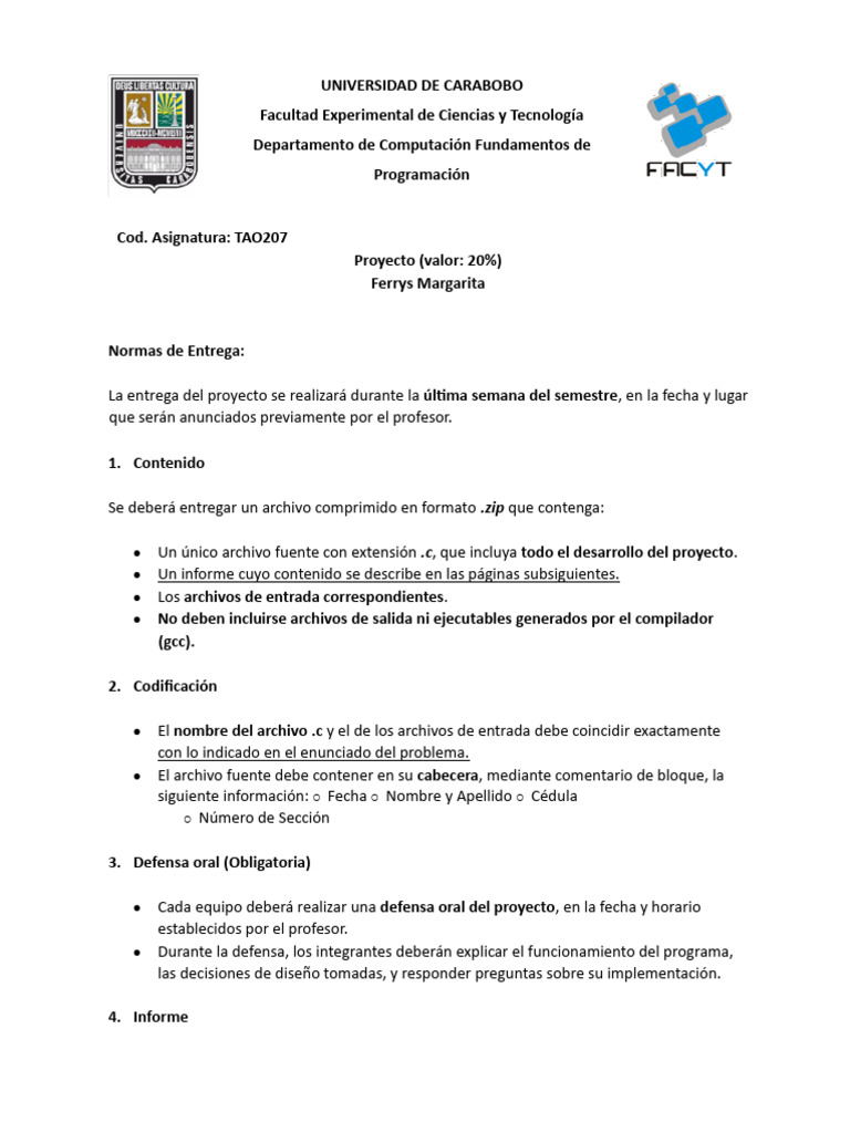 Proyecto Fund. Programación_2025-2-rev01 | PDF | Transportar | Programación de computadoras
